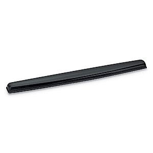 Fellowes Crystals™ Gel Keyboard Wrist Support Black - 0.63" x 2.31" x 18.56" Dimension - Black - Gel - Stain Resistant - 1 Pack