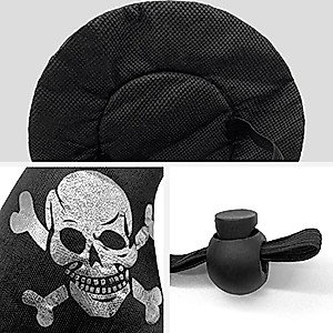 Dog Halloween Costumes, Adjustable Halloween Hat and Bandana Scarf for Dog, Funny Pet Halloween Party Dressup (Black)