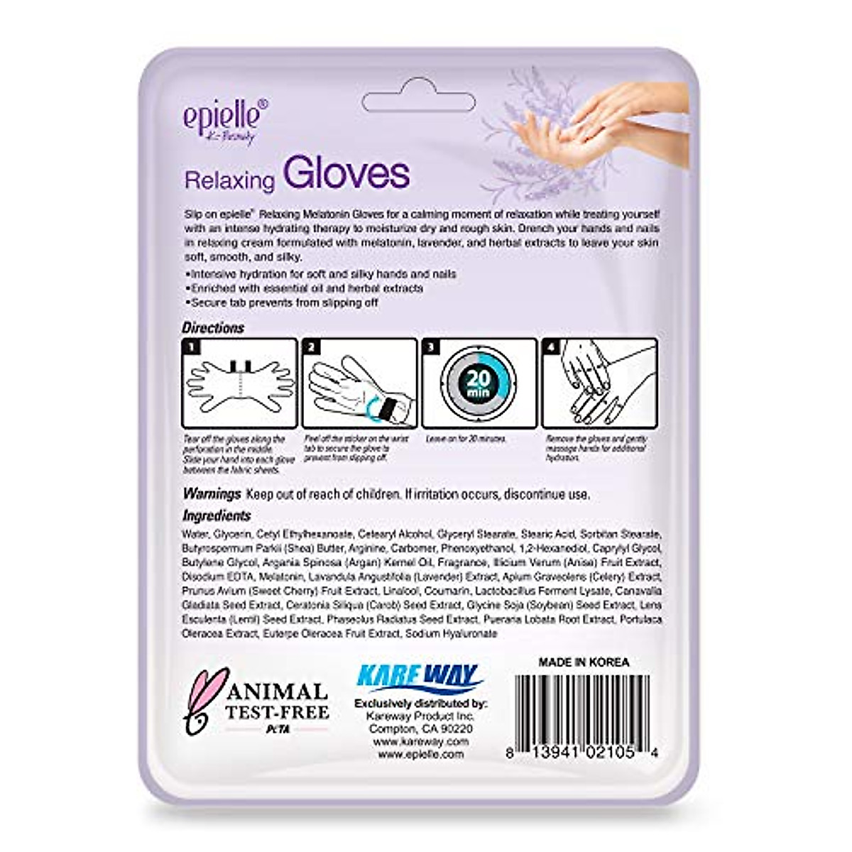 Epielle Relaxing and Nourishing Lavender and Hemp Socks and Gloves | Moisturizing and Relaxing Cream & Lotion | 12 Pack | Gift set for women, Spa Gift for women