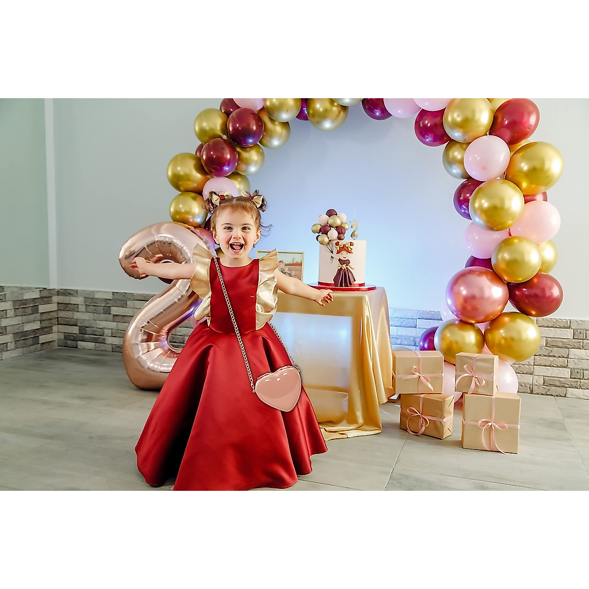 Girls Purse Kids Little Handbag - Toddler Crossbody Small Shoulder Bag Jelly Strap Body Sweet Gifts (Pink)