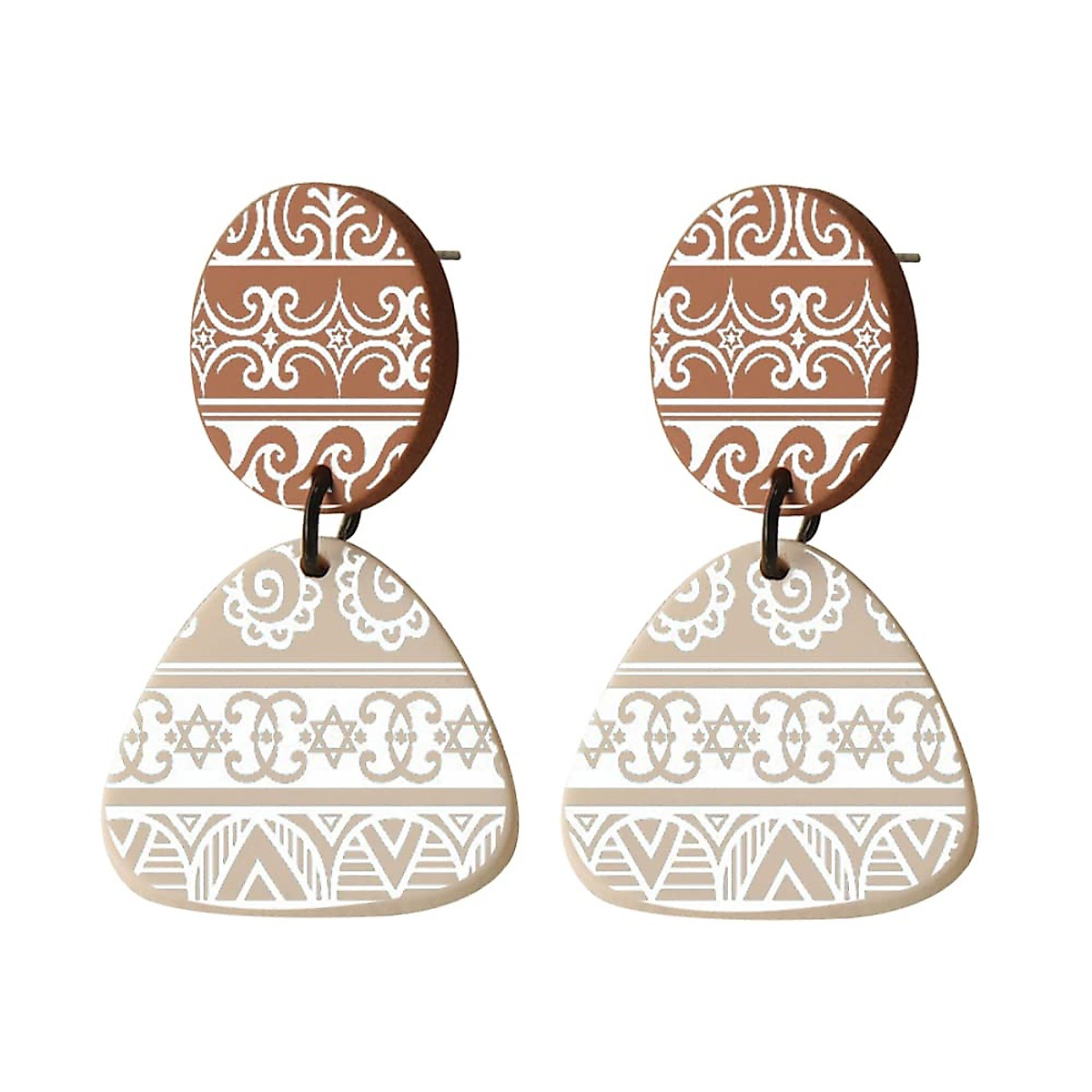 Silk Screen Stencils for Polymer Clay, Reusable Silkscreen Print Leaf Flower Polymer Clay Silkscreen Tool for Printing on Clay & Other Jewelry Clay Earrings Decoration