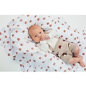 Lulujo Boho Swaddle Set, Cotton Muslin Blankets, 2 Pack (Mushroom & Sand)