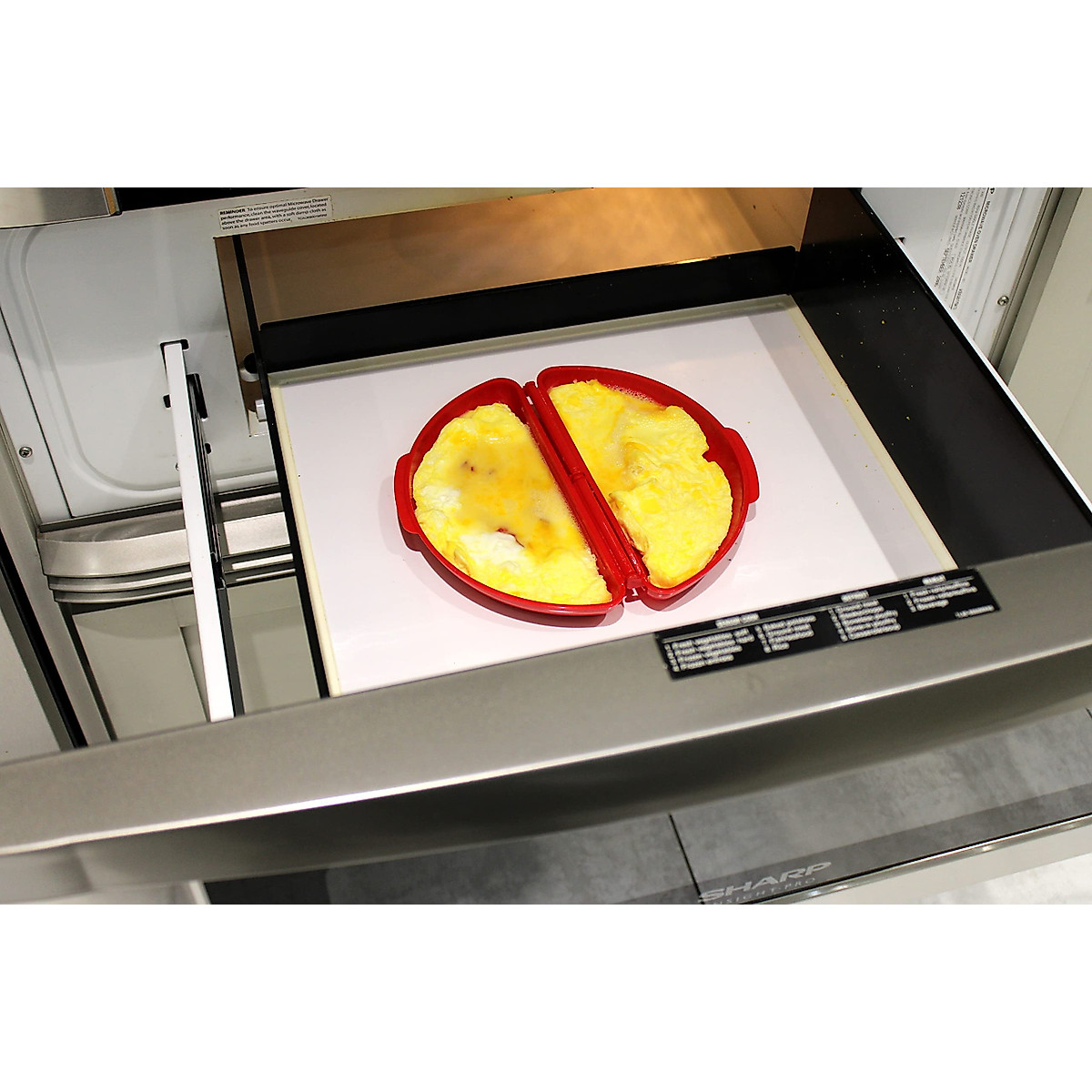 Dependable Industries inc. Essentials Microwaveable Microwave Omelet Pan and 2 Cavity Egg Poacher Set BPA Free Plastic Quick Egg Maker