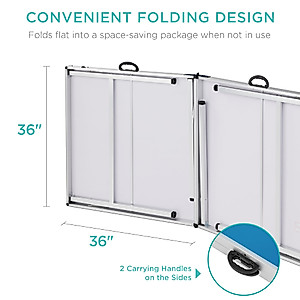 Best Choice Products 6x3ft Portable Ping Pong Table Game Set, Folding Indoor Outdoor Table Tennis for Rec Room w/ 2 Paddles, 2 Balls, Net, Carrying Bag, Adjustable Feet