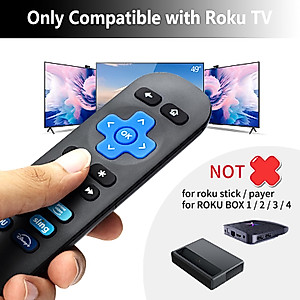 Replacement Remote Control Compatible with Rku- Express，for Rku- Box, for Rku- Player，for Rku- Premiere，Compatible for Rku- 1/2/3/4 (HD,LT,XS,XD).(NOT for Rku- Stick and Rku- TV)(Pack of 2)