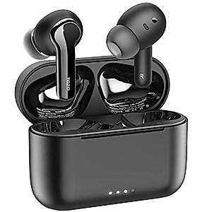 TOZO NC2 Hybrid Active Noise Cancelling Wireless Earbuds, in-Ear Detection Headphones, IPX6 Waterproof Bluetooth 5.2 Stereo Earphones, Immersive Sound Premium Deep Bass Headset, Black (Renewed)