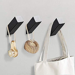 Heavy Duty Modern Wall Hooks 5 Pack Brushed Nickel Towel Hooks for Bathrooms