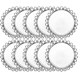 Fasmov 10 Pack Crystal Coasters Drink Coaster for Home Counters, Kitchen, Dining Room, Living Room, Patio, Coffee Table, 3.7 inches
