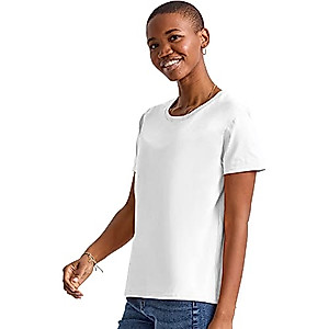 Hanes Essentials Oversized T-Shirt Pack, Cotton Tee for Women, Relaxed Fit, 3-Pack, White