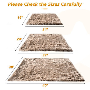 PJYuCien Fluffy Fleece Calming Pet Throw Blanket, Super Soft and Warm for Indoor Cats and Dogs, Large 30 * 40", Machine Washable, Grey Puppy Blanket (Brown)