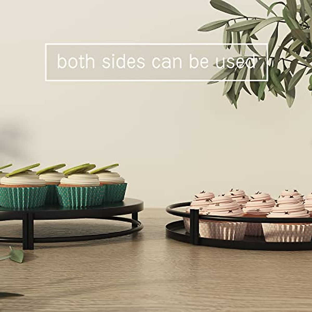 Vivevol Set of 3 Cake Stands, Cake Plate, Dessert Stand, Cupcake Stand for Parties, Home Decorating Stand Dessert Display(8” 10” 12”) (Black)
