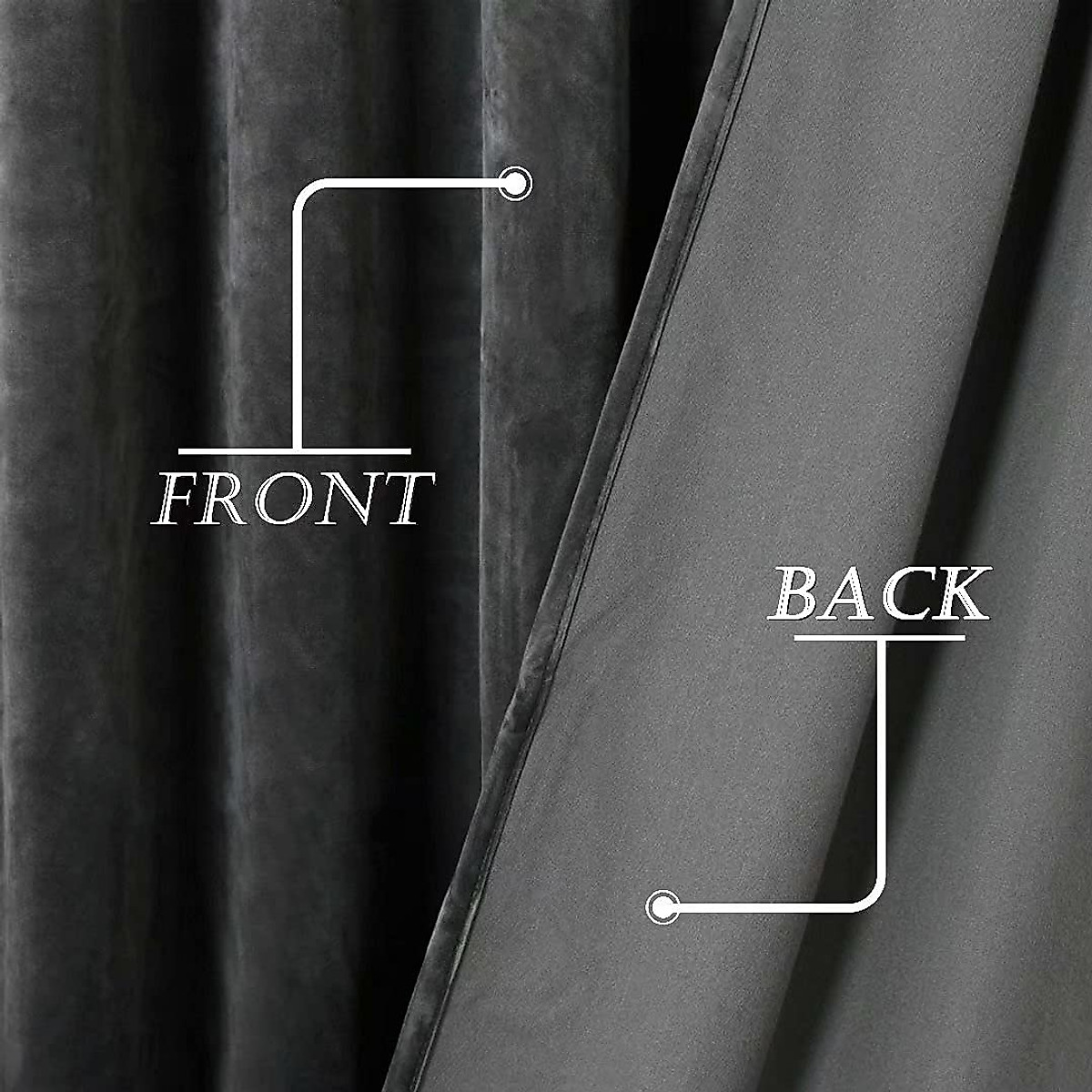 Victree Room Divider Curtain for Bedroom, Wide Velvet Curtains for Sliding Glass Door, Grommet Screens Privacy Curtain Panel for Living Room, 1 Panel, 9ft Wide x 7ft Tall, Dark Grey