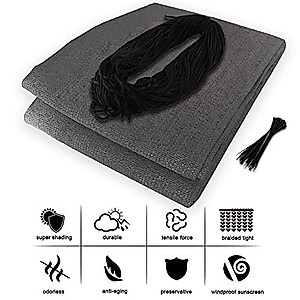 MIKK Balcony Privacy Screen, Privacy Cover Fence Screen Shield for Apartment Porch Deck Outdoor Backyard Patio Balcony 3×16.4' (Grey)