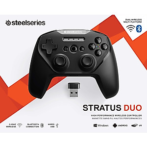 SteelSeries Stratus Duo Wireless Gaming Controller – Compatible with Android, Windows, VR, and Chromebooks – Dual-Wireless Connectivity – High-Performance Materials – Supports Fortnite Mobile