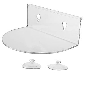Asakkura 1pc Bottle Ledge Room Cupwall Floating Shelf with Suction Rack Bathroom Succulents Indoor Living Plants Racks for Planter Kitchen Wall Cup Mounted Acrylic Window Transparent Hold