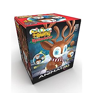 ANIMAT3D Fawny Talking Animated Reindeer with Built in Projector & Speaker Plug'n Play