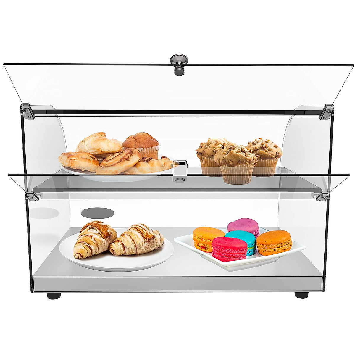 KoolMore - DC-2C 22" Commercial Countertop Bakery Display Case with Front Curved Glass and Rear Door - 1.5 cu. ft.