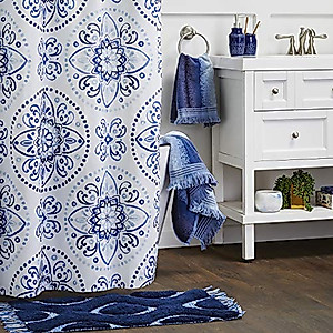 SKL Home Eckhart Stripe Hand Towel Set, Blue 2 Count