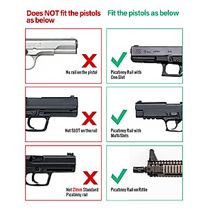 Gmconn Green Laser Light Combo, Tactical Pistol Light 800 Lumen LED Flashlight with Green Beam for Glock Taurus