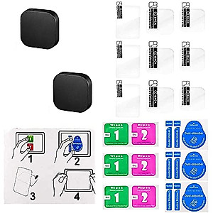 ZLMC [11PCS] Screen protector for GoPro Hero 11 10 9, compatible with GoPro Hero 11 10 9 black, 9PCS tempered glass screen protector + 2PCS rubber lens cover, GoPro Hero 11 10 9 black accessory kit