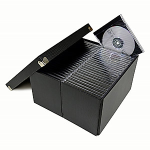 Samsill PNS02LSBK Pop n' Store Decorative Storage Box With Lid - Collapsible and Stackable - Medium Square Box - Black - Interior Size (9.75"x9.75"x5.75")