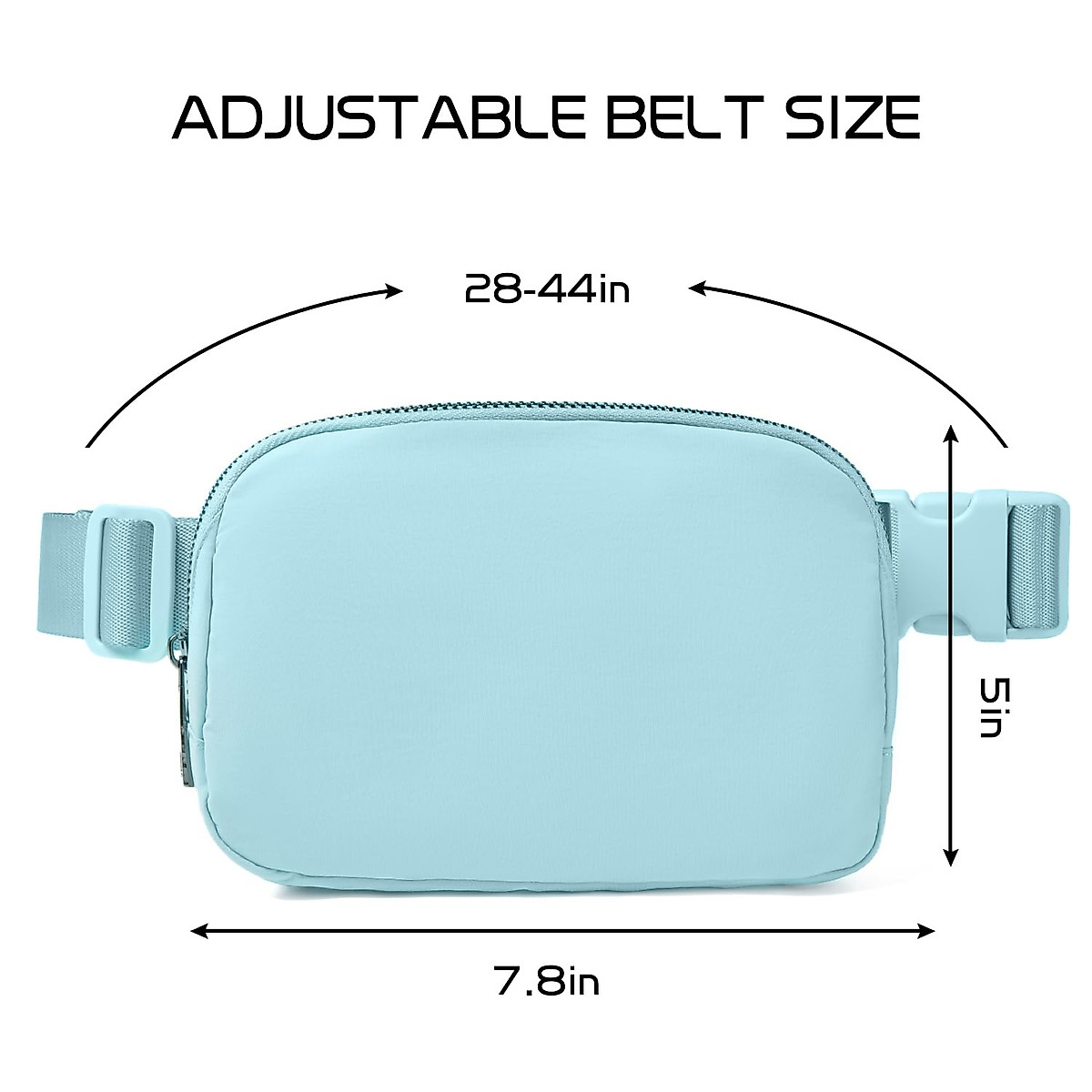 Belt Bag Fanny Pack Crossbody Bags for Women Fashion Waist Packs with Adjustable Strap Gifts for Women Men Teen Girls (Icing Blue)