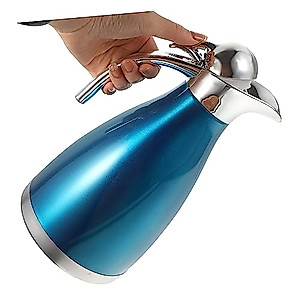 BEBEMOKO Vacuum Pot Flask Water Bottles Thermal Carafe for Cold Drinks Hot Pot Camping Teapot Thermal Tea Termo Coffee Carafe Insulated Espresso Machines Espresso Coffee Maker Machine Blue