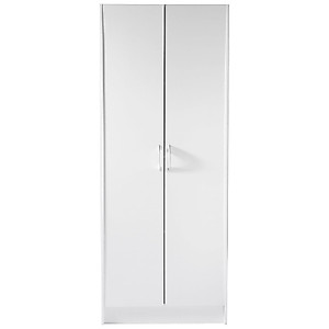 VEVOR 60" Tall Kitchen Cabinet, 110LBS Freestanding Pantry with 3 Shelves(2 Adjustable) for Food Storage, Engineered Wood Utility Cabinet for Kitchen and Dining Room, 12"D x 24"W x 60"H, White