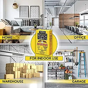 Harris Roach Tablets, Boric Acid Roach Killer with Lure for Insects (4oz, 96 Tablets)