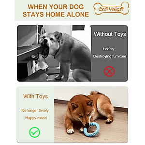 CaBYbigG Dog Rope Toy,No Stuffing Dog Toy,Puppy Chews for Teething,Dog Chew Toys,Ring Dog Toys for Medium Small Dogs Breed 4 Packs