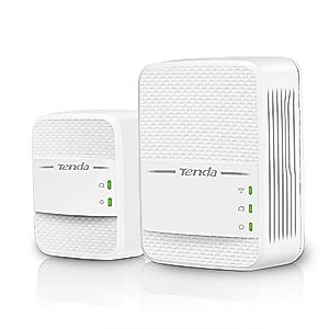 Tenda AV1000 WiFi Powerline Adapter Kit with Gigabit Ports, Powerline Extender with AC650 Dual Band WiFi, Plug and Play, for HD/3D/4K Video Streaming and Gaming (PH10)