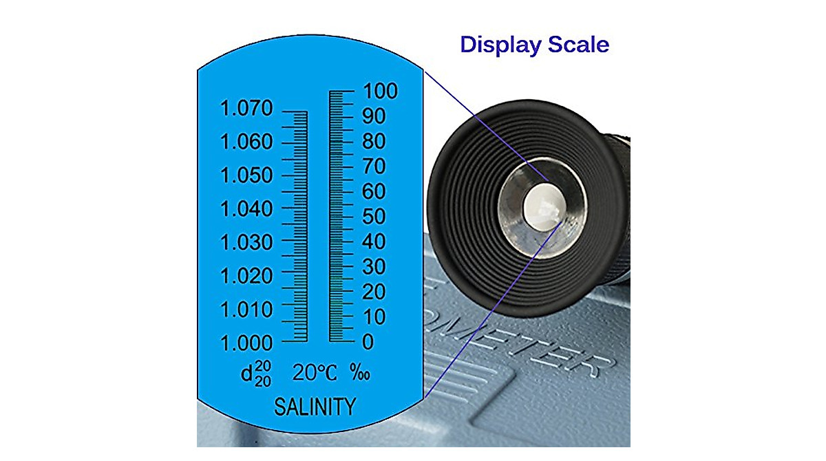 Salinity Refractometer for Marine Aquariums - 0-100 PPT