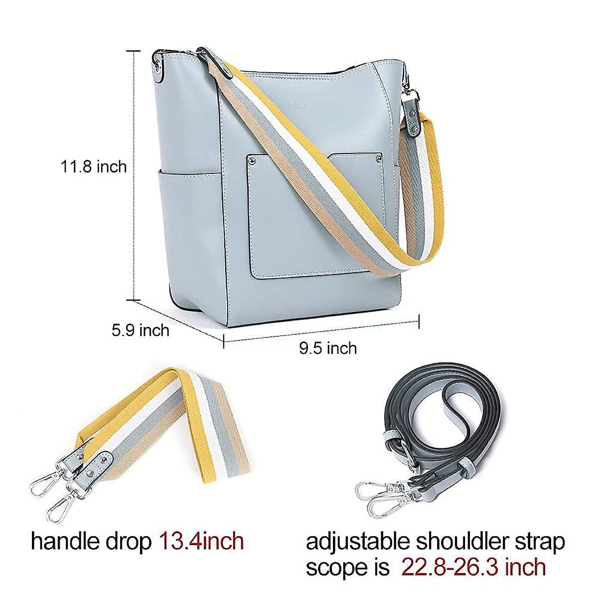 CLUCI Purses and Handbags bundles with Women Wallet