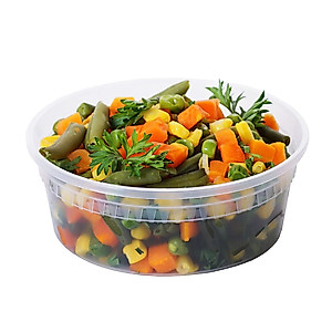 [TashiBox] 8 oz food storage deli containers with lids - 40 sets