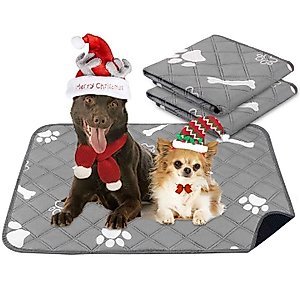 PatiencET Washable Pee Pads for Dogs, 18'' x 24" Reusable Puppy Pads with Super Absorbent for Pet Training, Housebreaking and Incontinence, 2 Pack Puppy Potty Pads with Waterproof Bottom