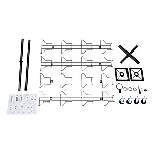 LOYALHEARTDY Rotating Greeting Card Rack-16 Pocket,4 Tier Display Stand Spinning Floor Stand with Wheels,Countertop Rotating Greeting Card Rack Perfect for Office,Gift Shop,Libraries,Black