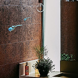 Set of 2 Cast Iron Wall Hook-Unique Whale Tail Shape (Gold & Blue Finish)