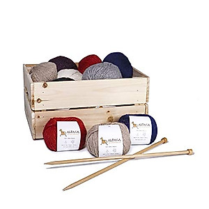 100% Baby Alpaca Yarn Wool Set of 3 Skeins DK Weight - Made in Peru - Heavenly Soft and Perfect for Knitting and Crocheting (Charcoal Gray, DK)