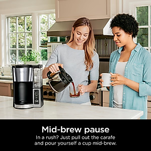 Ninja CE251 Programmable Brewer, with 12-cup Glass Carafe, Black and Stainless Steel Finish