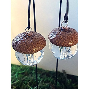 Fairy Garden Acorn Cap Miniature Lanterns. Set of 2 Hanging Lanterns. Dollhouse, Terrarium Décor.
