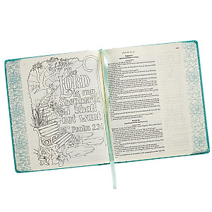 KJV Holy Bible, My Creative Bible, Faux Leather Hardcover - Ribbon Marker, King James Version, Teal w/Elastic Closure (KJV Creative Editions)
