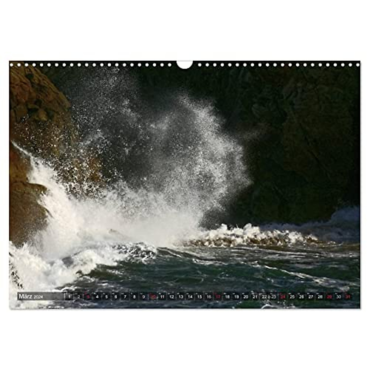 Rock in the surf (Wall Calendar 2024 DIN A3 Landscape), CALVENDO 12 Month Wall Calendar