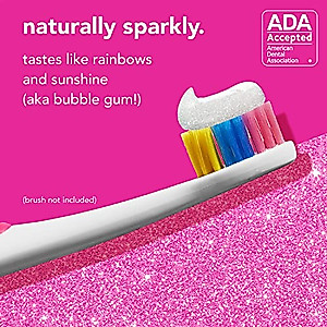 hello Unicorn Sparkle Kids Travel Toothpaste, Fluoride Toothpaste with Natural Bubble Gum Flavor, Travel Size 24 Pack, 1 OZ Tubes