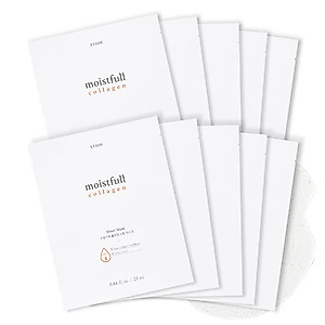 ETUDE Moistfull Collagen Sheet Mask [10pcs SET] (21AD) | Super Collagen for Deep Moisture and Healthier Skin | Korean Skin Care