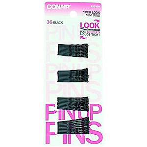 Styling Essentials Mini Pins, Black 36 Each - 3 Pack