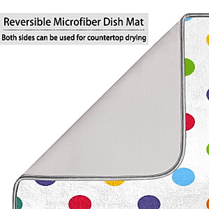 Originals Dish Drying Mat 16 x 18 Inch Absorbent Reversible Microfiber Dish for Kitchen Coffee Bar Countertop