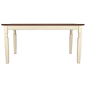 Signature Design by Ashley Whitesburg Cottage Dining Table, Seats up to 6, Brown & Antique White