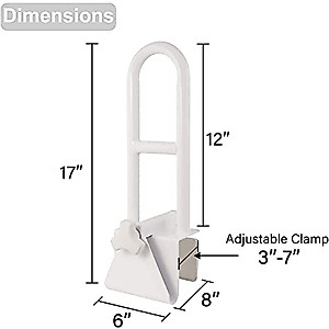 Vaunn Adjustable Bathtub Safety Rail Shower Grab Bar Handle