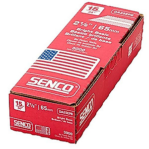 Senco DA25EPB 15 Gauge by 2-1/2 inch Length Bright Basic Finish Nail (3,000 per box)