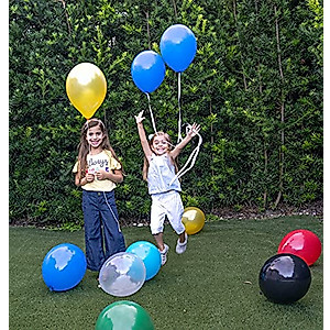 Amerimall Party Balloon, 12 Inches Solid Metallic Color, 100% Biodegradable Latex Balloons, 50-Pack, Gold